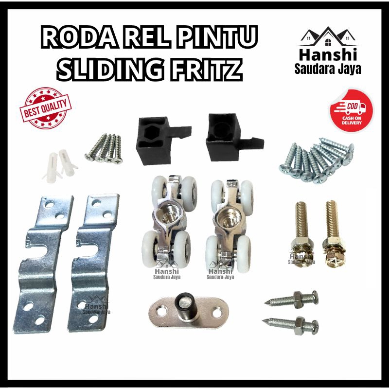 Jual Roda Pintu Sliding Geser / Wheel Sliding Door Set | Shopee Indonesia