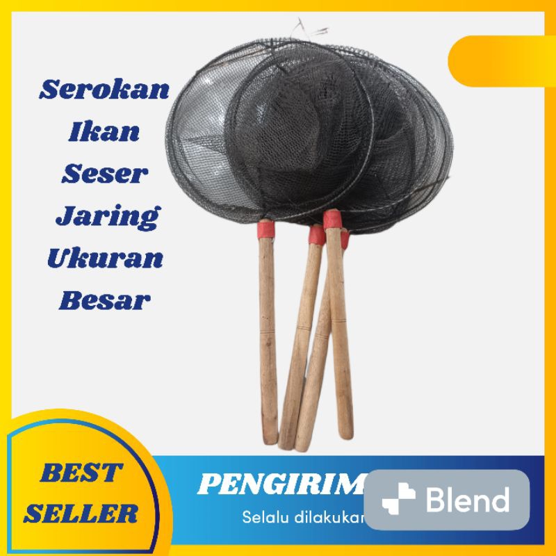 Jual Serokan Ikan Ukuran Besar/Seser Ikan Jaring Lembut | Shopee Indonesia