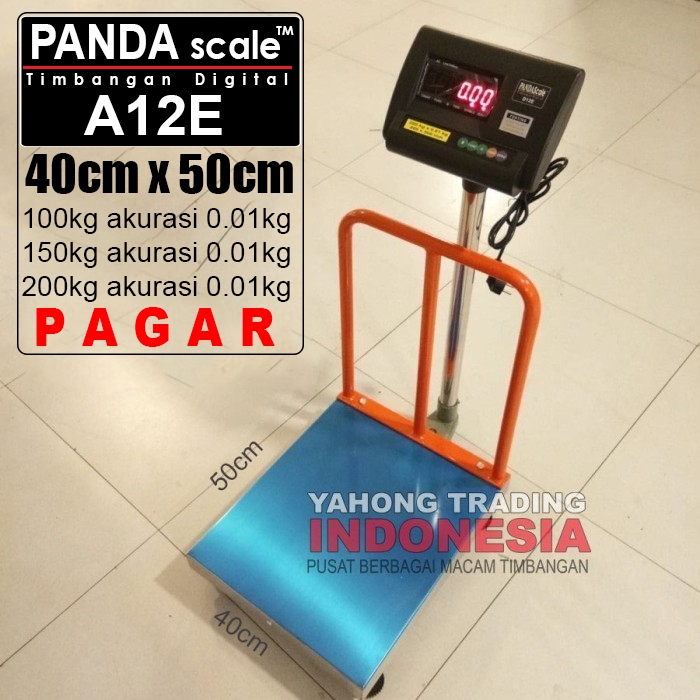 Jual Timbangan Digital Bench Scale A12E 40cm x 50cm 100kg 150kg 200kg PANDA SCALE | Shopee Indonesia