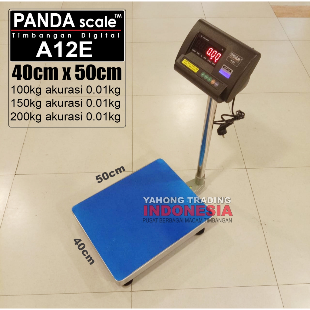 Jual Timbangan Digital Bench Scale 40cm x 50cm A12E 100kg 150kg 200kg PANDA SCALE | Shopee Indonesia