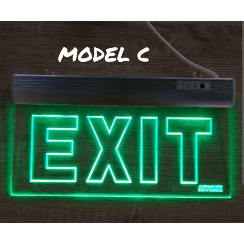 Jual Lampu LED exit sign pintu keluar darurat emergency | Shopee Indonesia
