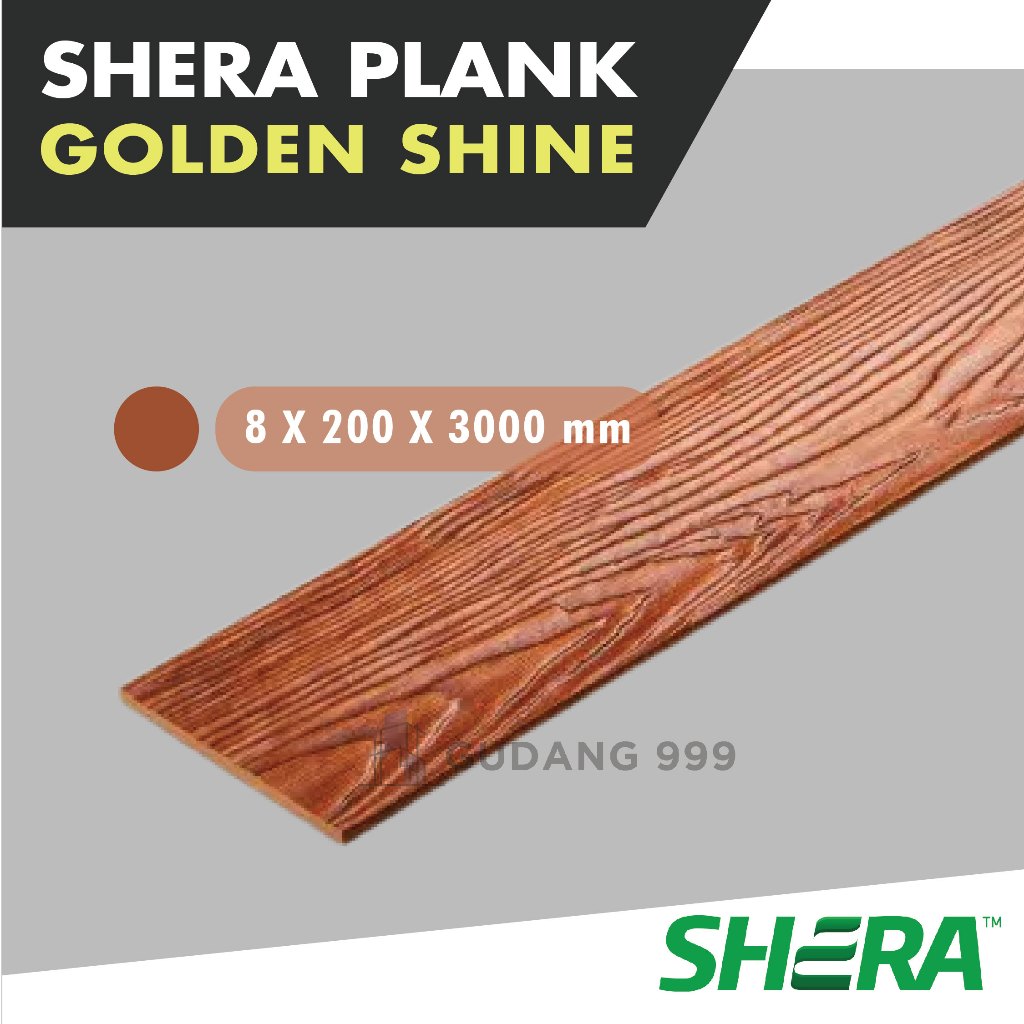 Jual Shera Plank Shine Light 20cm x 3m x 8mm / Lisplank / Conwood ...