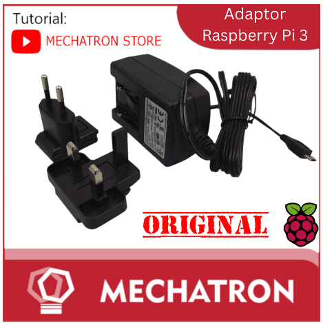 Jual Adaptor Original Raspberry Pi 3 b b+ Power Supply PSU Official 5V ...