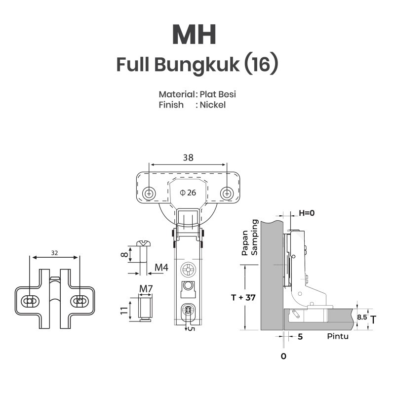 Jual Engsel Sendok Mini Perset isi 2 bj Huben Lurus Semi Bungkuk Full ...