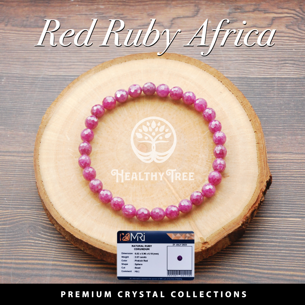 Jual Gelang Kristal African Red Ruby Faceted Grade 5A (SUPER PREMIUM ...