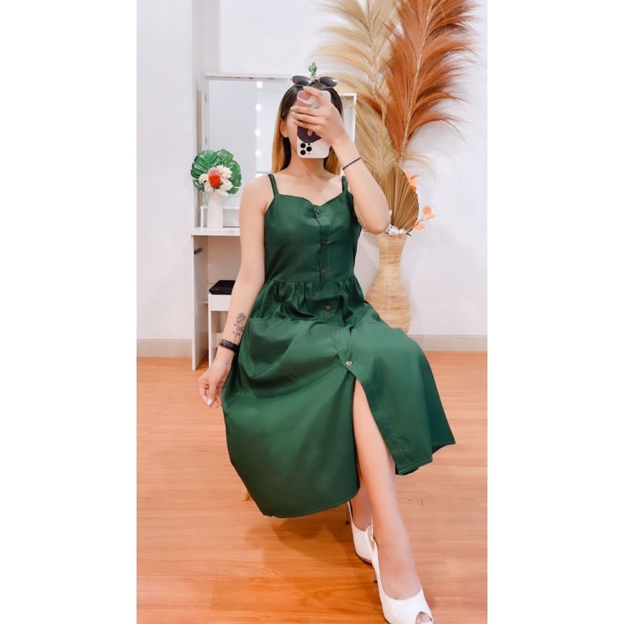 Jual JKFashion - RFS OOTD Dress Tali Pundak Lepas / 718 MIDI TIED DRESS ...
