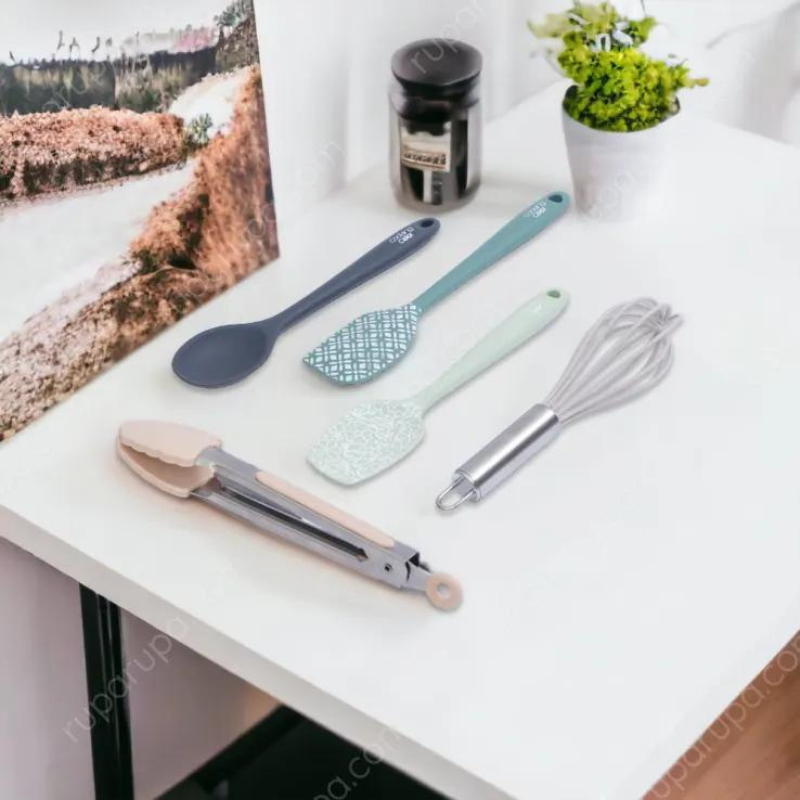 Jual Kitchen Utensil Set Alat Masak Sutil Spatula Capitan Silikon Tahan ...