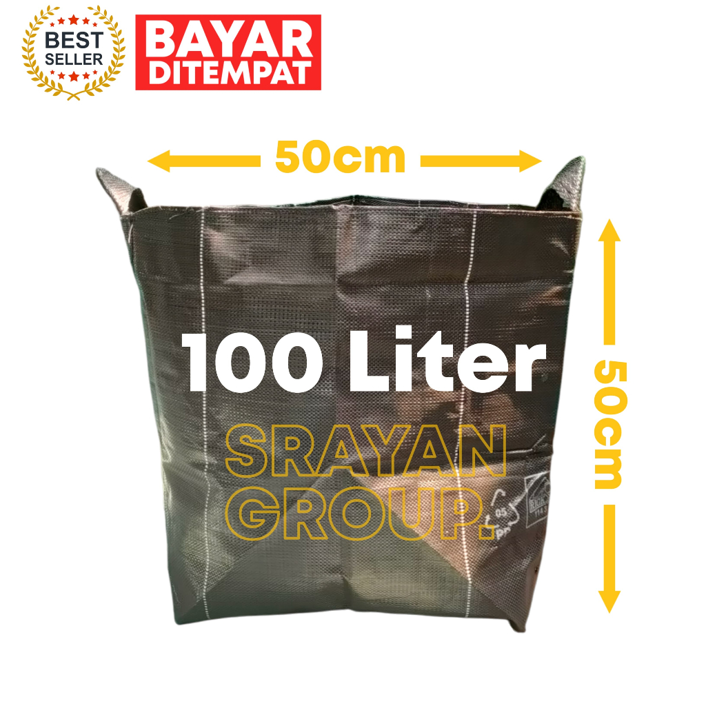 Jual Planter Bag Hitam Kotak 3 12 22 32 50 75 100 Liter Pot Tanaman ...
