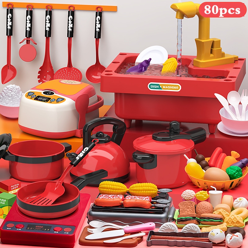 Jual 39/50/80pcs Mainan Dapur Anak Kitchen Set Masak masakan mainan ...