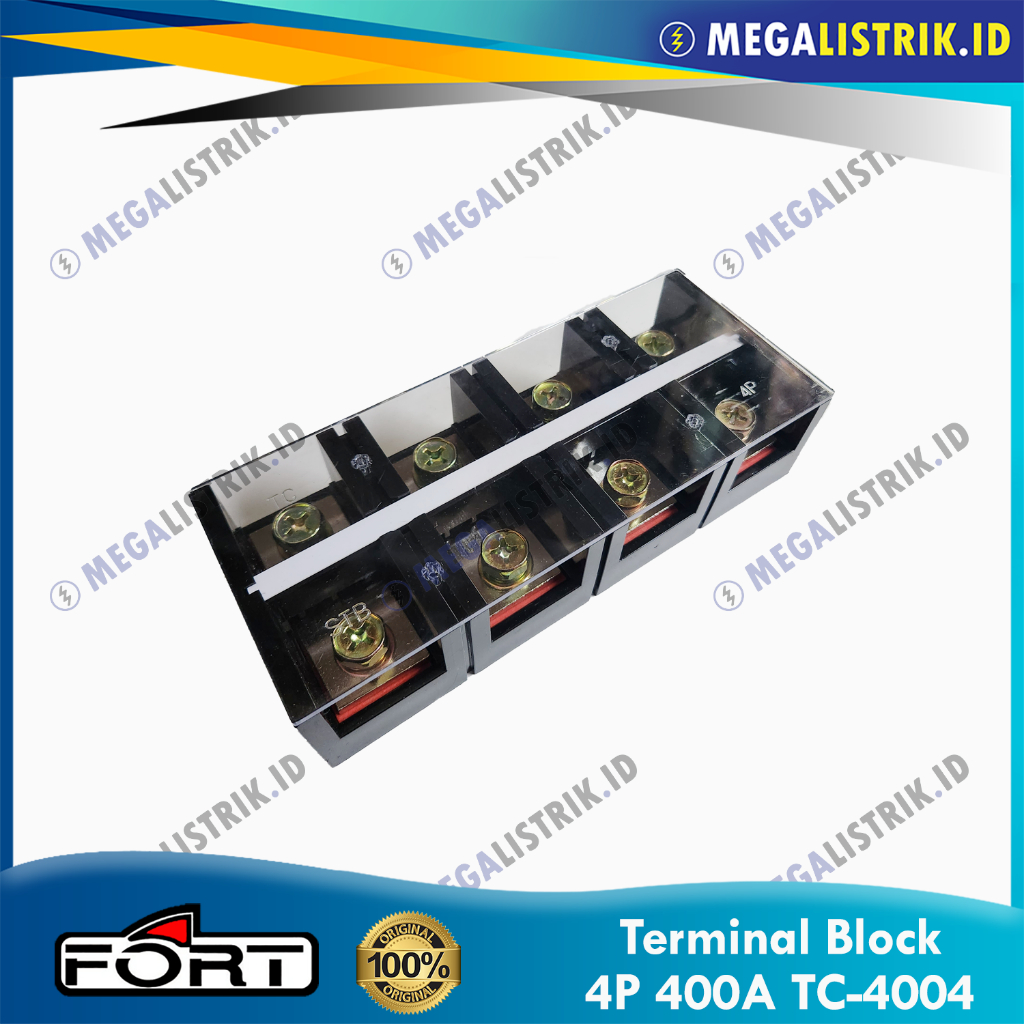 Jual FORT TERMINAL BLOCK 4P 400A TC-4004 / TERMINAL BLOK KACA 4 POLE 400 AMPERE TC4004 | Shopee ...