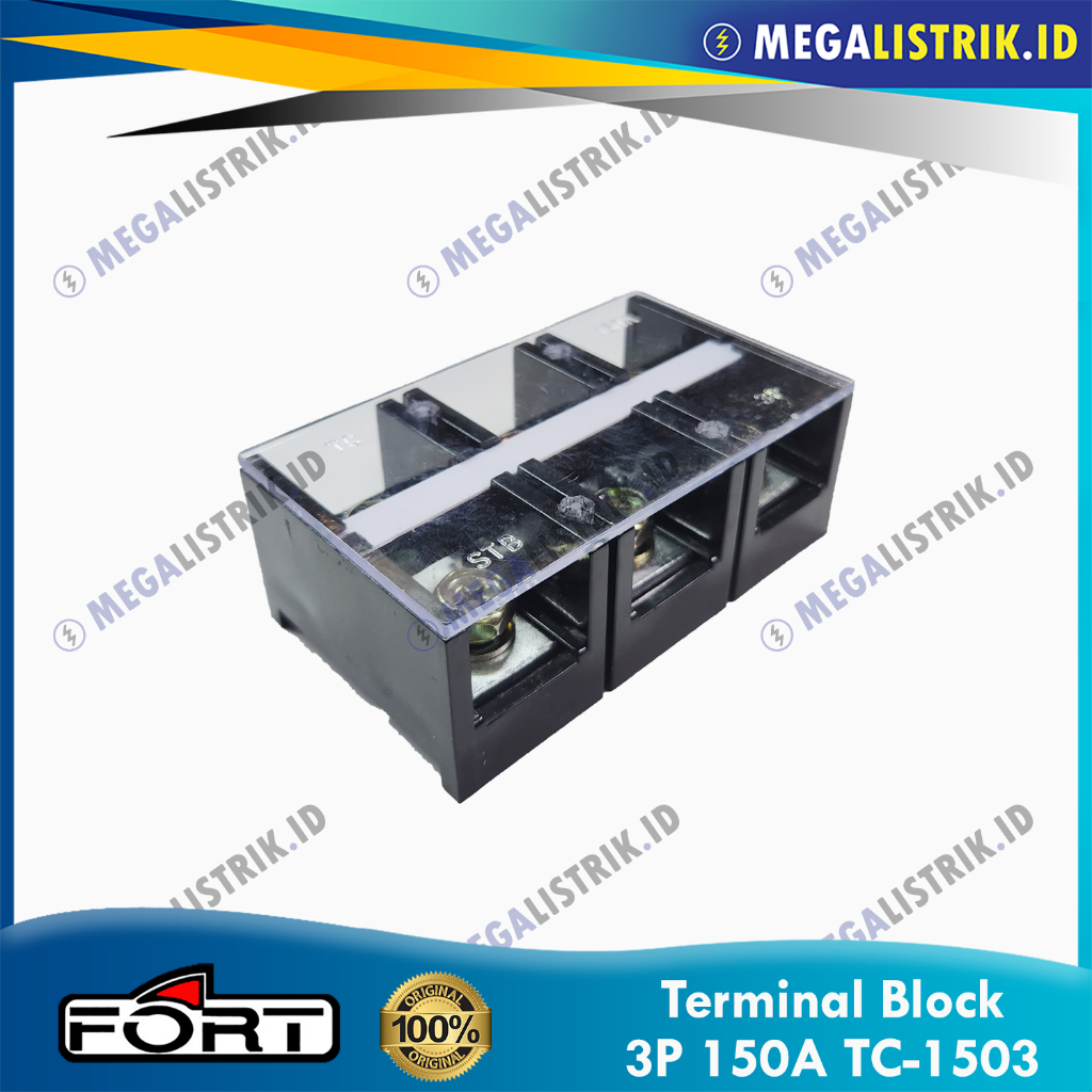 Jual FORT TERMINAL BLOCK 3P 150A TC-1503 / TERMINAL BLOK KACA 3 POLE 150 AMPERE TC1503 | Shopee ...