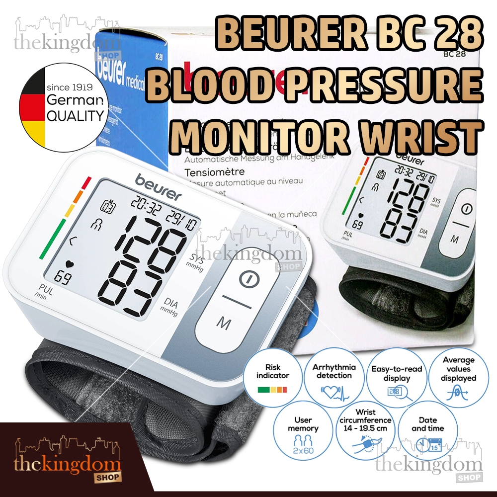 Jual Beurer BC 28 Blood Pressure Monitor Wrist Tensimeter Digital ...