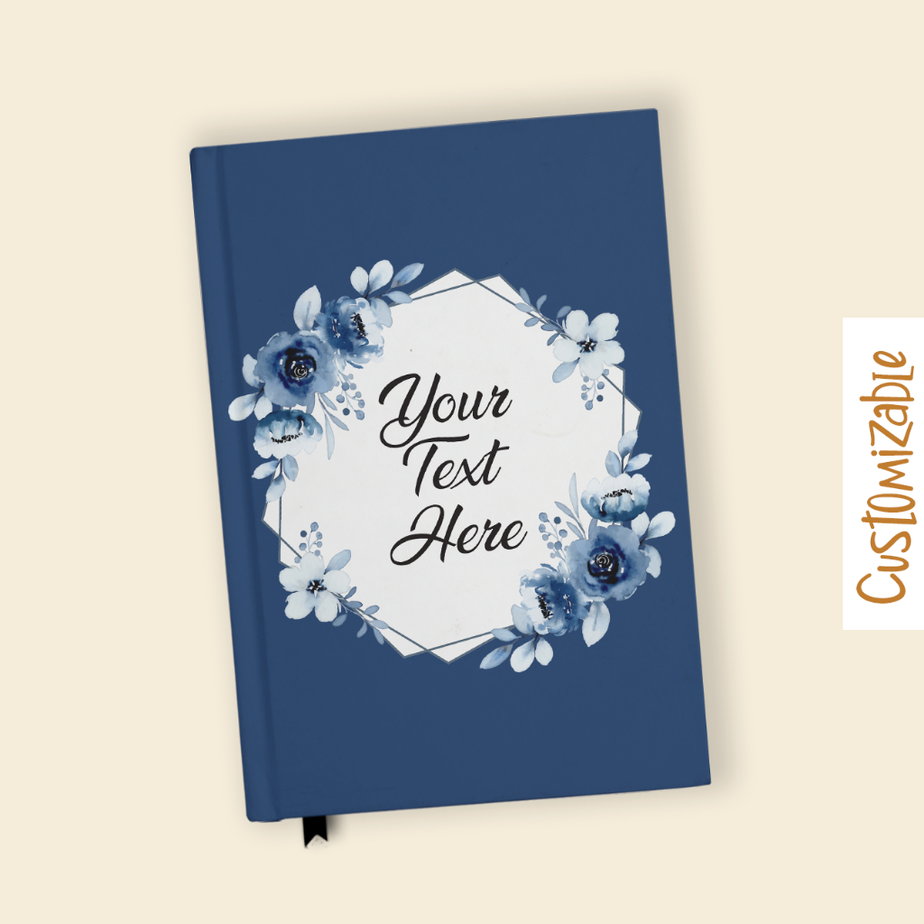 Jual Buku Catatan Notebook Aesthetic Floral Bunga Custom Nama Hardcover ...