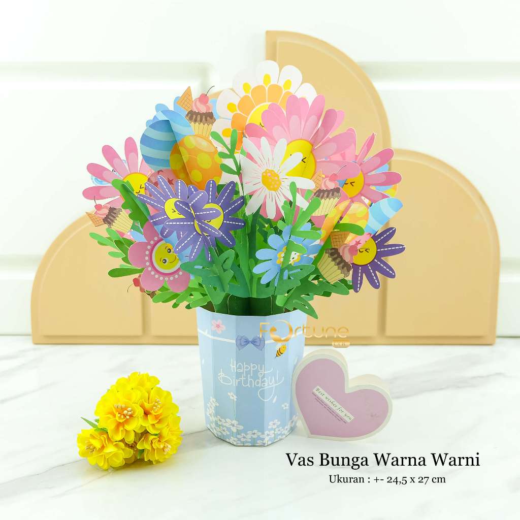 Jual Kartu Ucapan 3D 4D Pop Up Card Ulang Tahun Terima Kasih Valentine ...