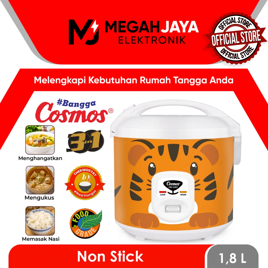 Jual [COD READY] COSMOS RICE COOKER / MAGIC COM CRJ3307 / CRJ 3307 ...