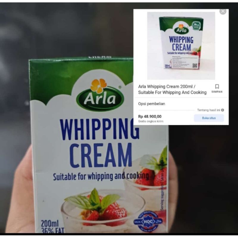 Jual Whipping Cream Arla 200ml | Shopee Indonesia