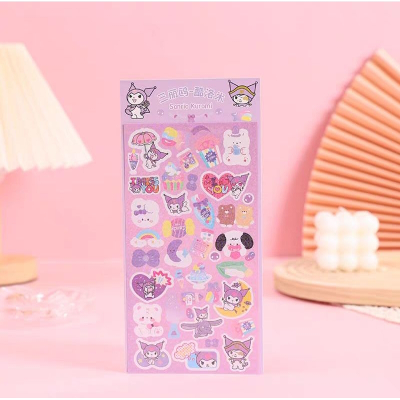 Jual Stiker BLINK Karakter Kuromi Warna Gliter Cantik Setiker Pet Momo ...