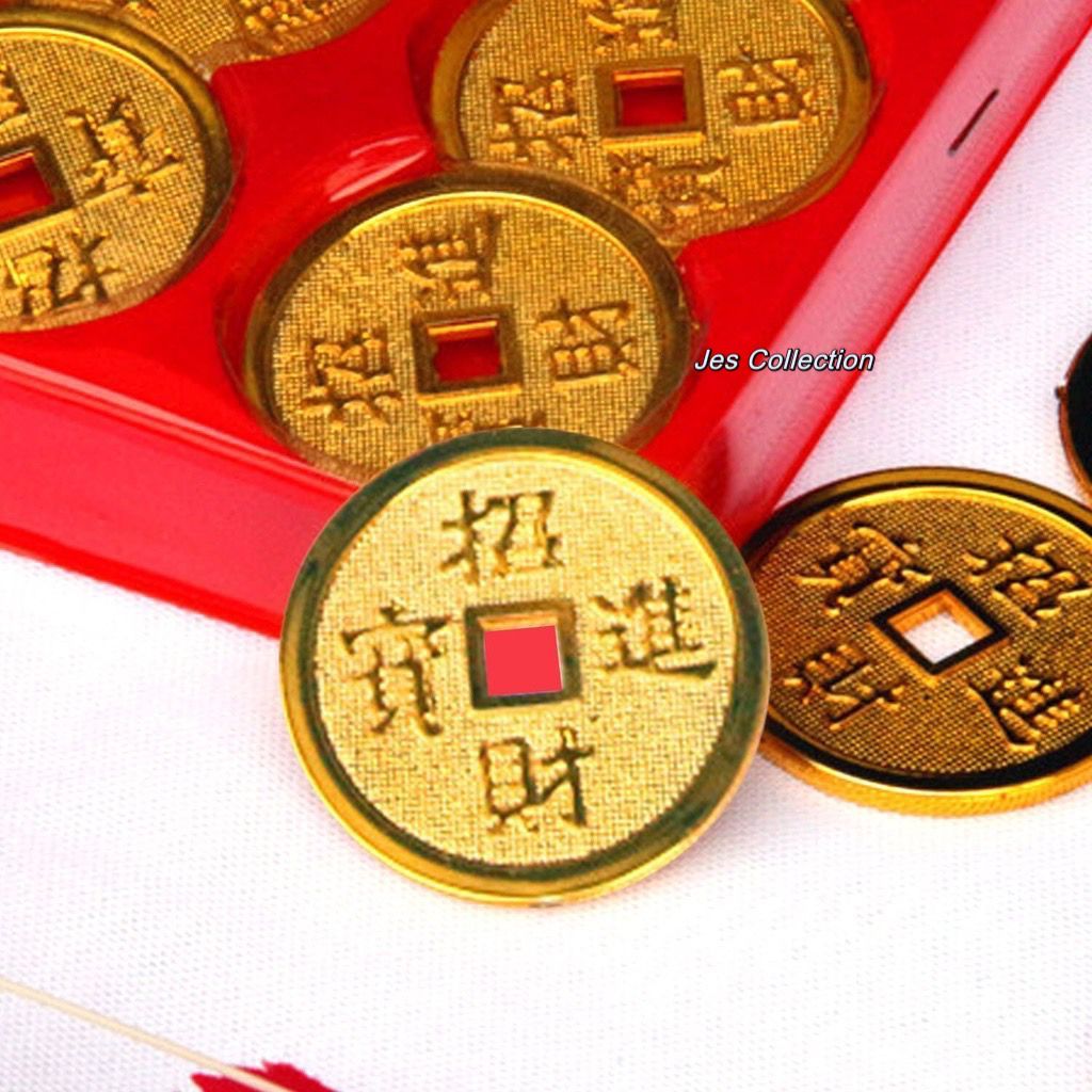 Jual DEKORASI HAMPERS IMLEK KOIN EMAS HIASAN IMLEK 3.5CM 4.5CM UANG ...