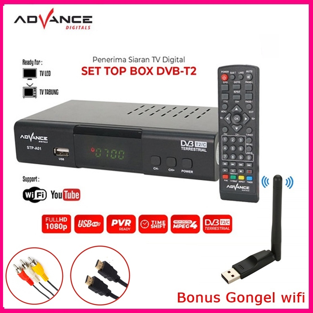 Jual STB / Set Top Box Digital Advance STP-A01 DVB Full HD | Shopee Indonesia