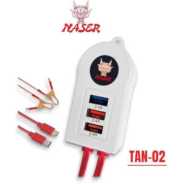 Jual NASER CHARGER AKI TAN-02 / Clip Charger 6in1 High Efficiency ...