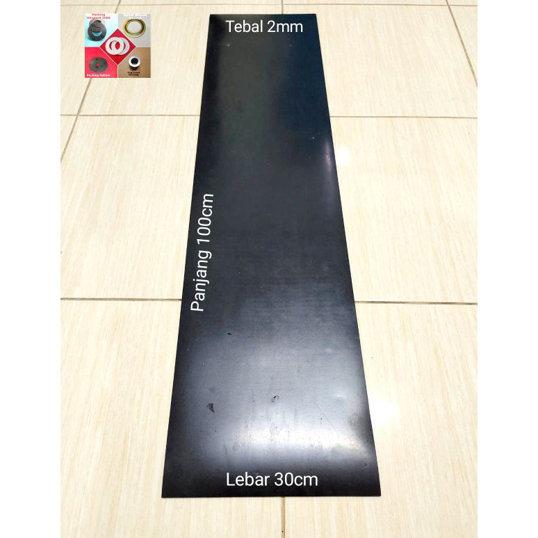Jual Karet Hitam Lembaran Potongan Tebel 2mm x 30cm x 100cm | Shopee ...