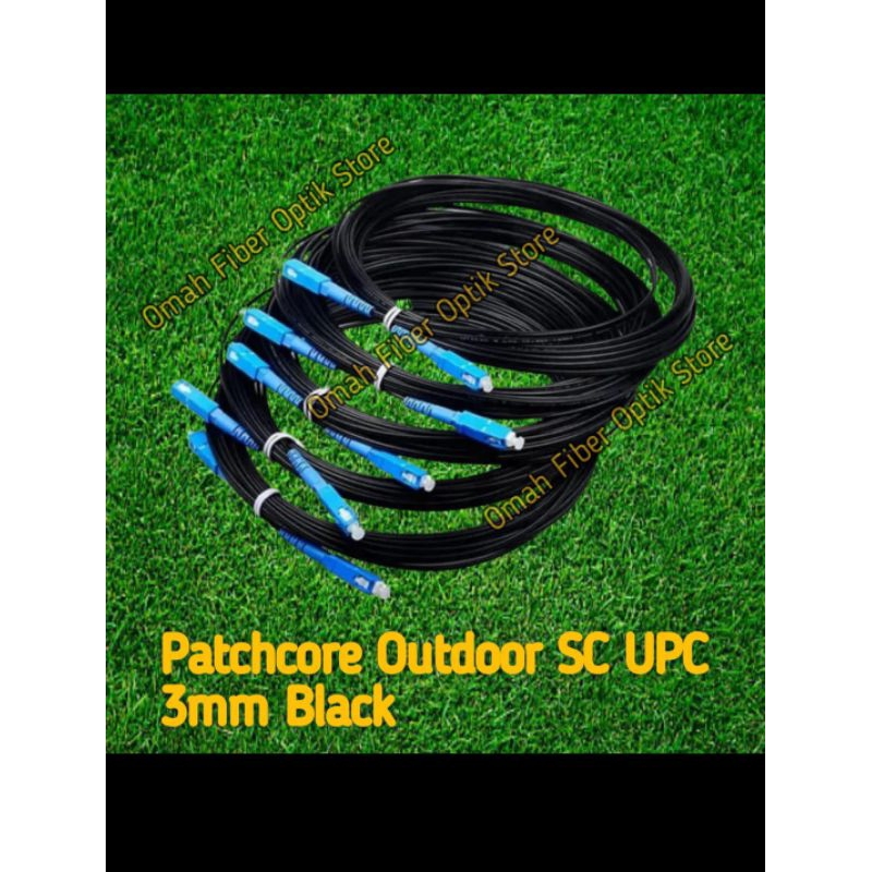 Jual Patchcore hitam black SC UPC 3mm bulat | Shopee Indonesia