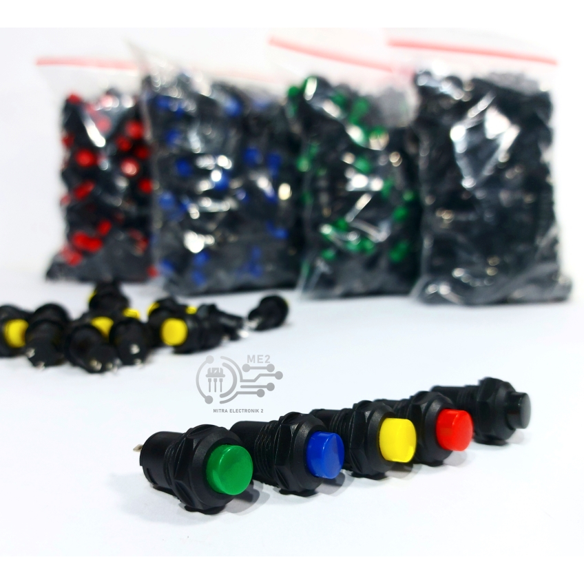 Jual Saklar Pencet atau Switch Push On off Bulat 12mm Tipe DS 428 ...
