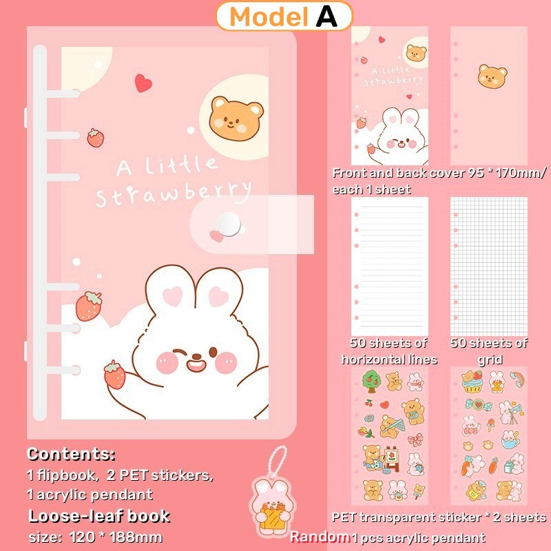 Jual Binder note lucu aesthetic /Notebook journal kartun/Buku catatan ...