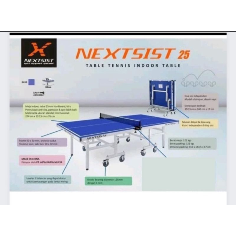 Jual Meja Pingpong Nexsist 25mm | Shopee Indonesia