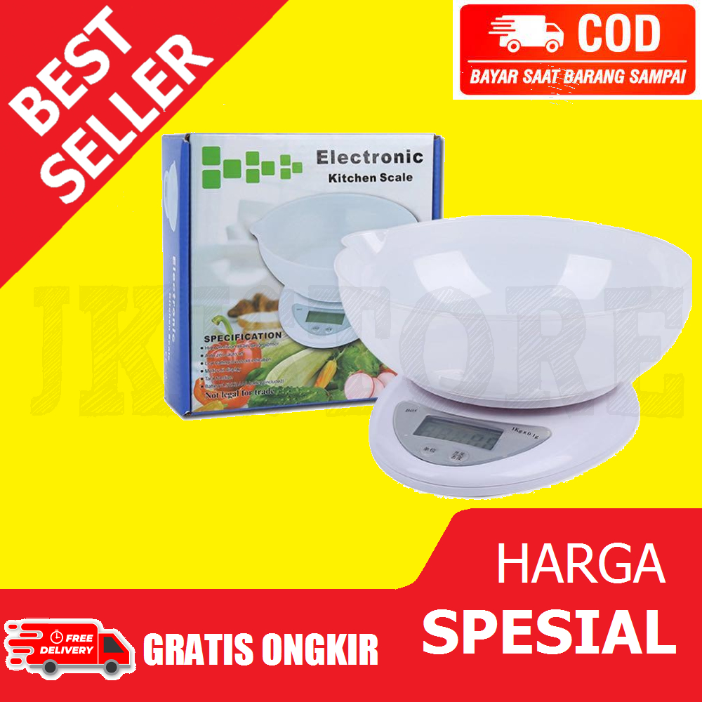 Jual Timbangan Dapur Digital Mangkok Timbangan Kue Electronic 5kg Kitchen Scale Serbaguna ...