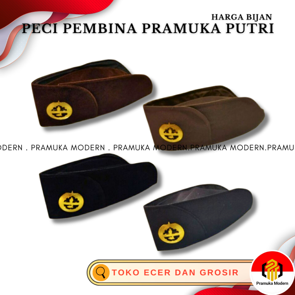 Jual Peci pembina pramuka putri + pin pembina pramuka | Shopee Indonesia