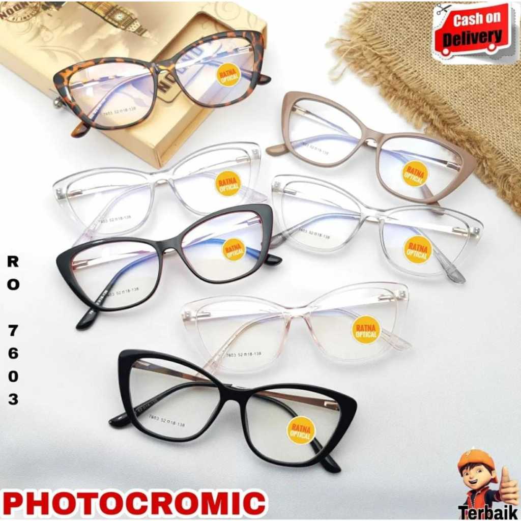 Jual (Buy 1 get 1) Frame Kacamata Wanita Cat Eye RO7603,Free Lensa ...