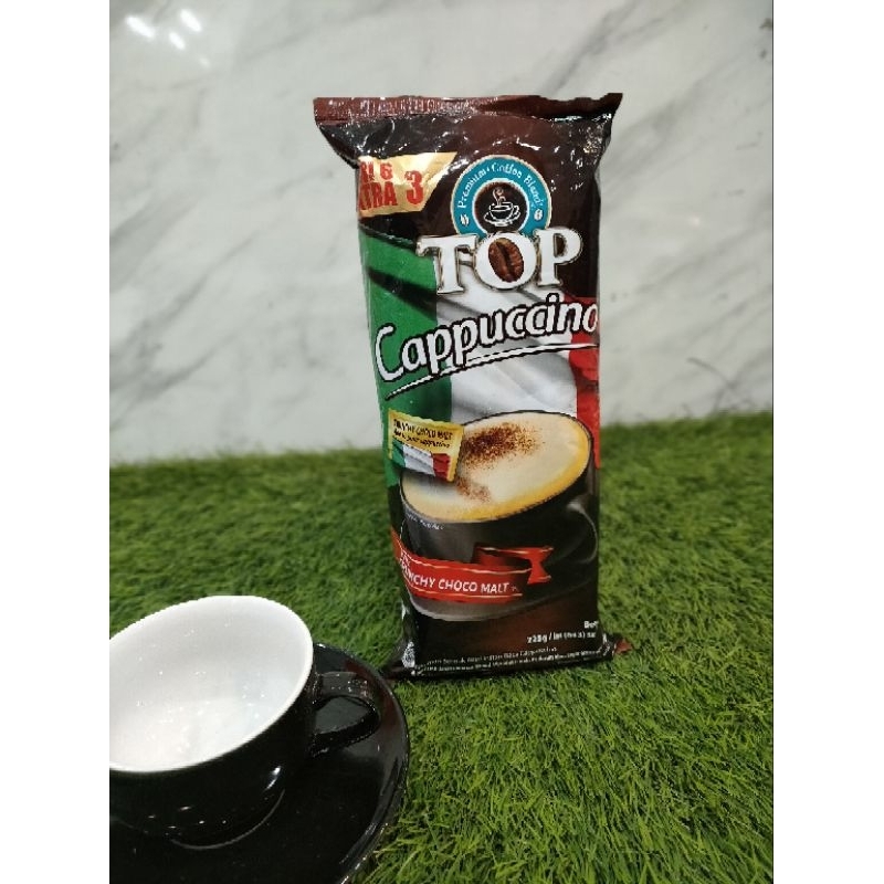Jual Top coffee coppuccino 225g(6+3 Sascet 25g) | Shopee Indonesia