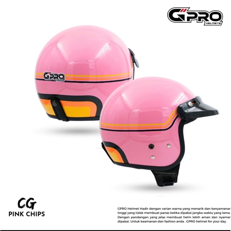 Jual Gpro Helm Chips Bogo Classic Dewasa Full Leher Pria Wanita Cepol ...