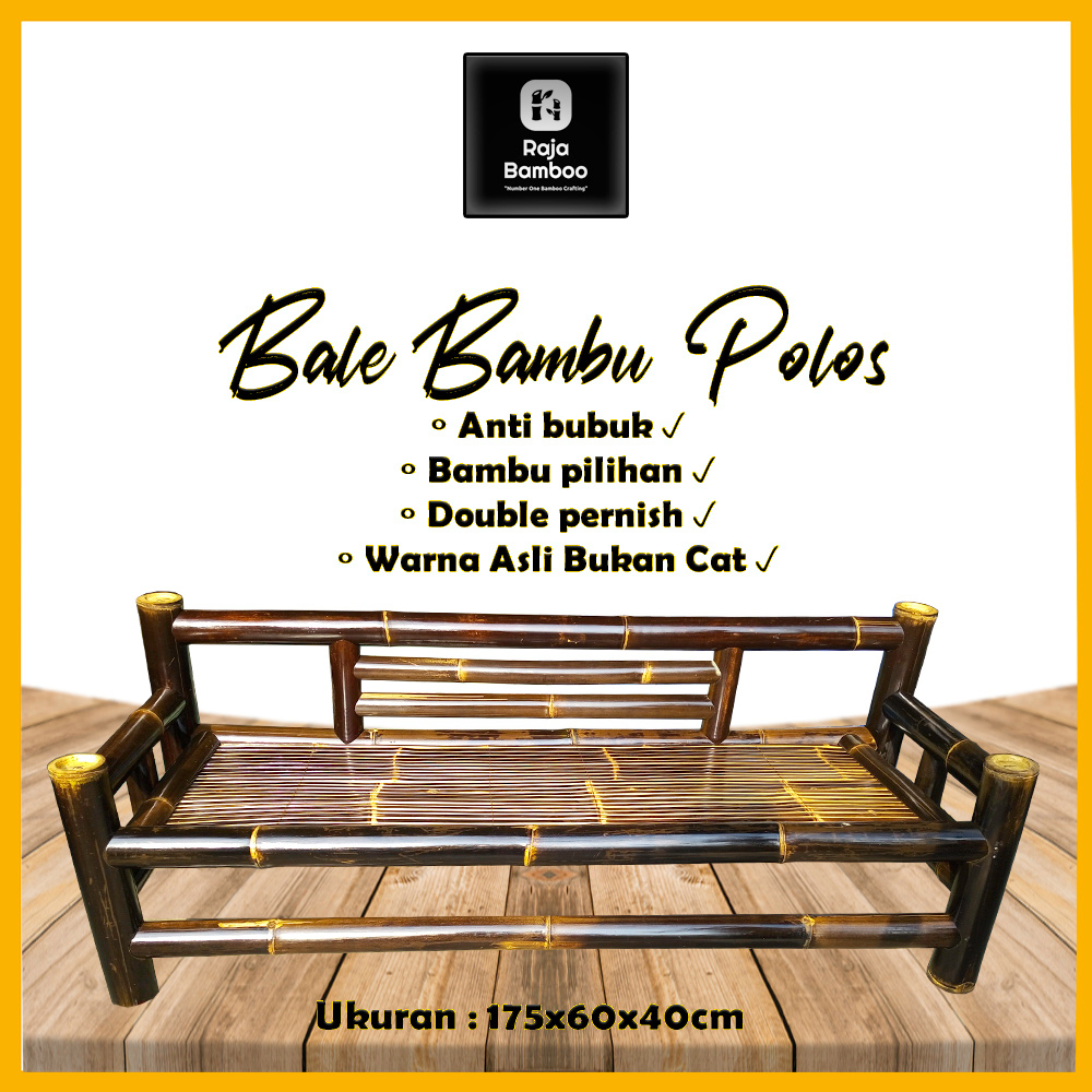 Jual Bale Bambu Hitam | Bench Bambu | Bale Estetik | 175 x 60cm ...