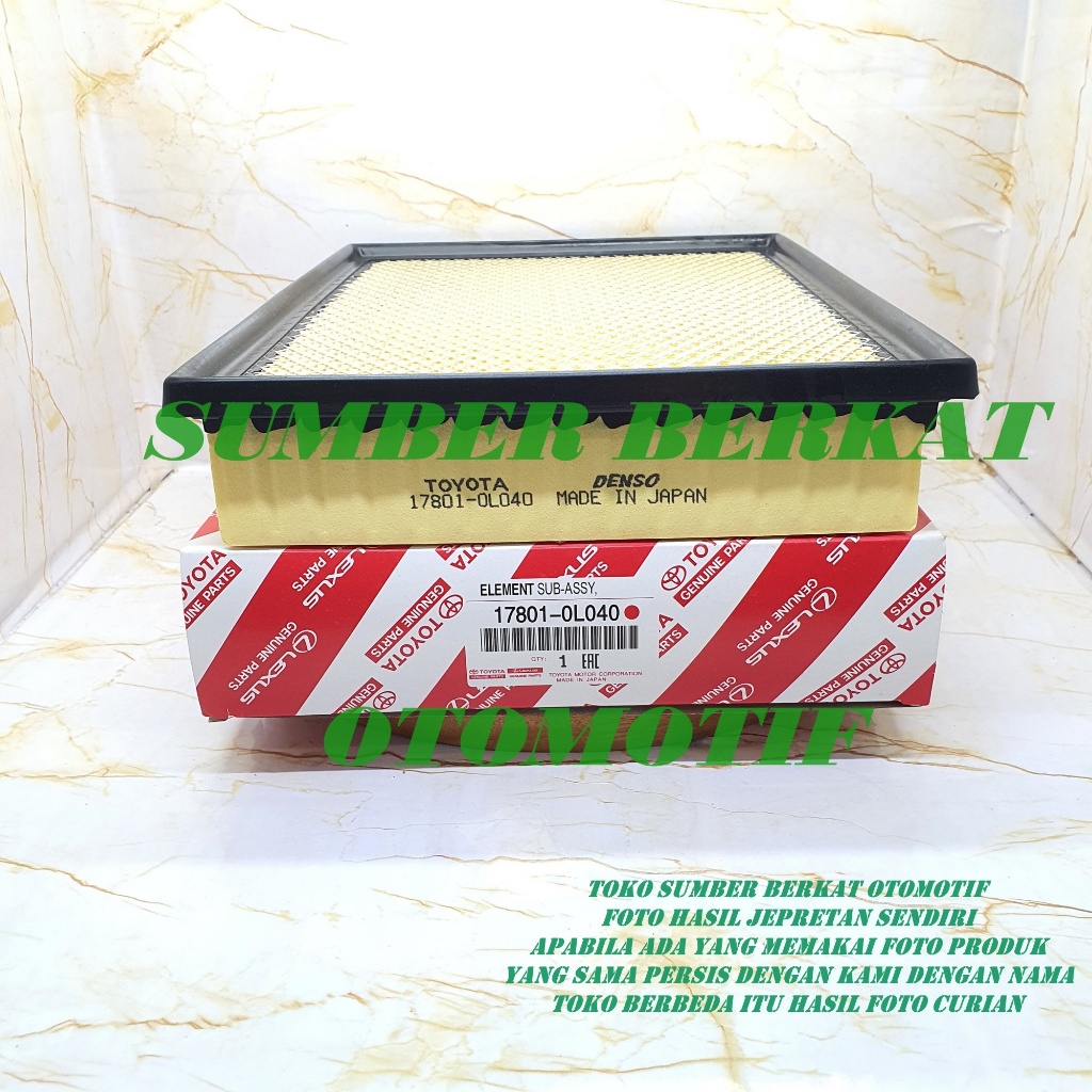 Jual AIR FILTER SARINGAN FILTER UDARA INNOVA REBORN HILUX REVO FORTUNER ...