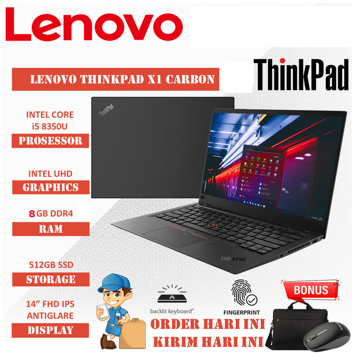 Jual READY!! Laptop SLIM Lenovo Thikpad X1 Carbon6 i5 gen 8th RAM 8GB ...