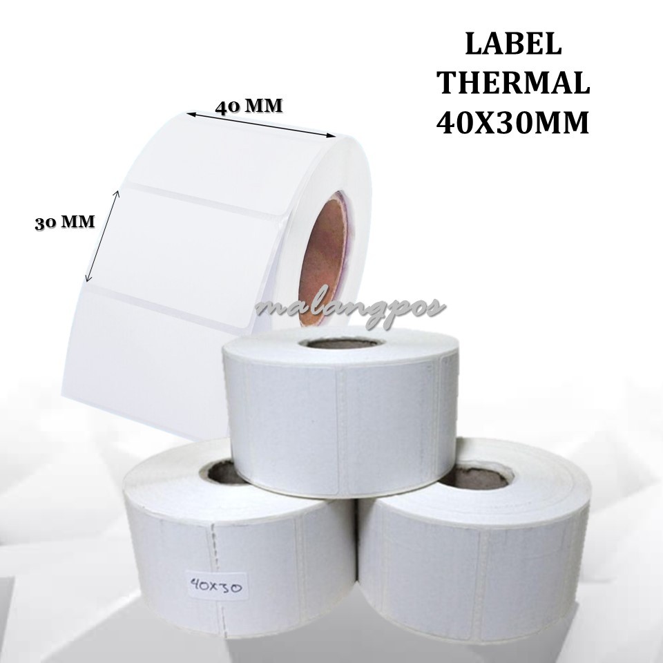 Jual Thermal Label Sticker 40x30 1 Line isi 1000 Stiker Barcode Mixue ...