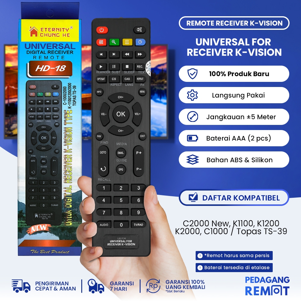 Jual Remot Remote Receiver Parabola K-Vision Bromo C2000 New K1100 ...