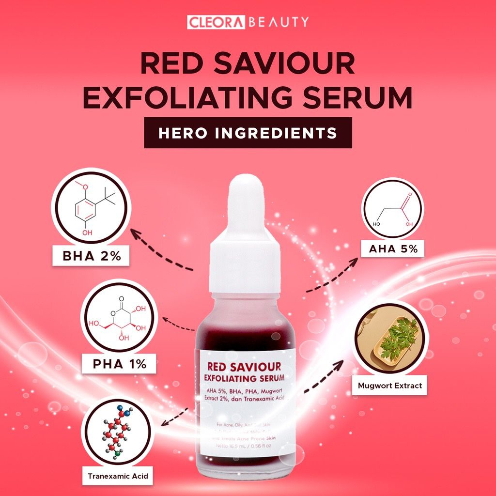 Jual BPOM Cleora Red Savior Exfoliating Serum Eksfoliasi Exfo ...