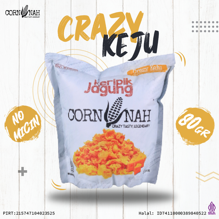 Jual Cornnah - Keripik Jagung varian Keju Premium Flakes Gurih Renyah ...