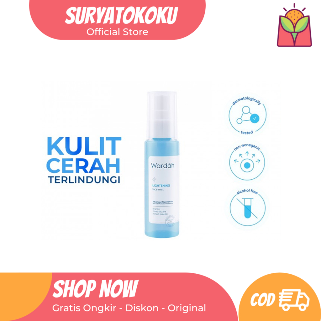 Jual Wardah Lightening Face Mist - Spray Untuk Primer, Make Up dan ...