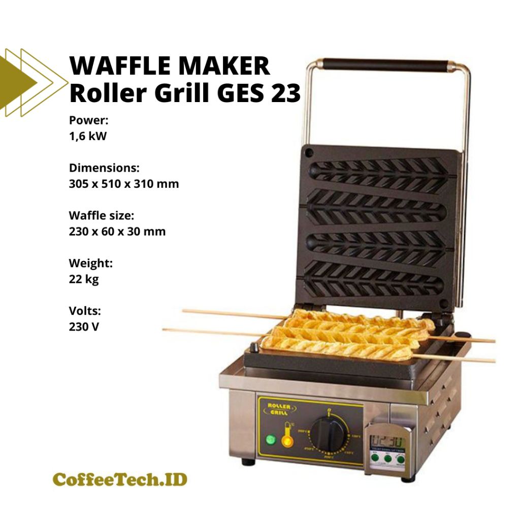 Jual MESIN PEMBUAT WAFFLE / ELECTRIC WAFFLE MAKER ROLLER GRILL GES-23 ...