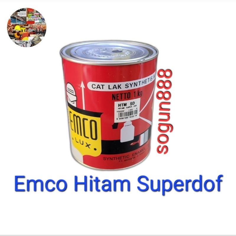 Jual Emco Hitam Super Dof 1 kg. Cat emcolux hitam super dof. cat kayu-besi. | Shopee Indonesia