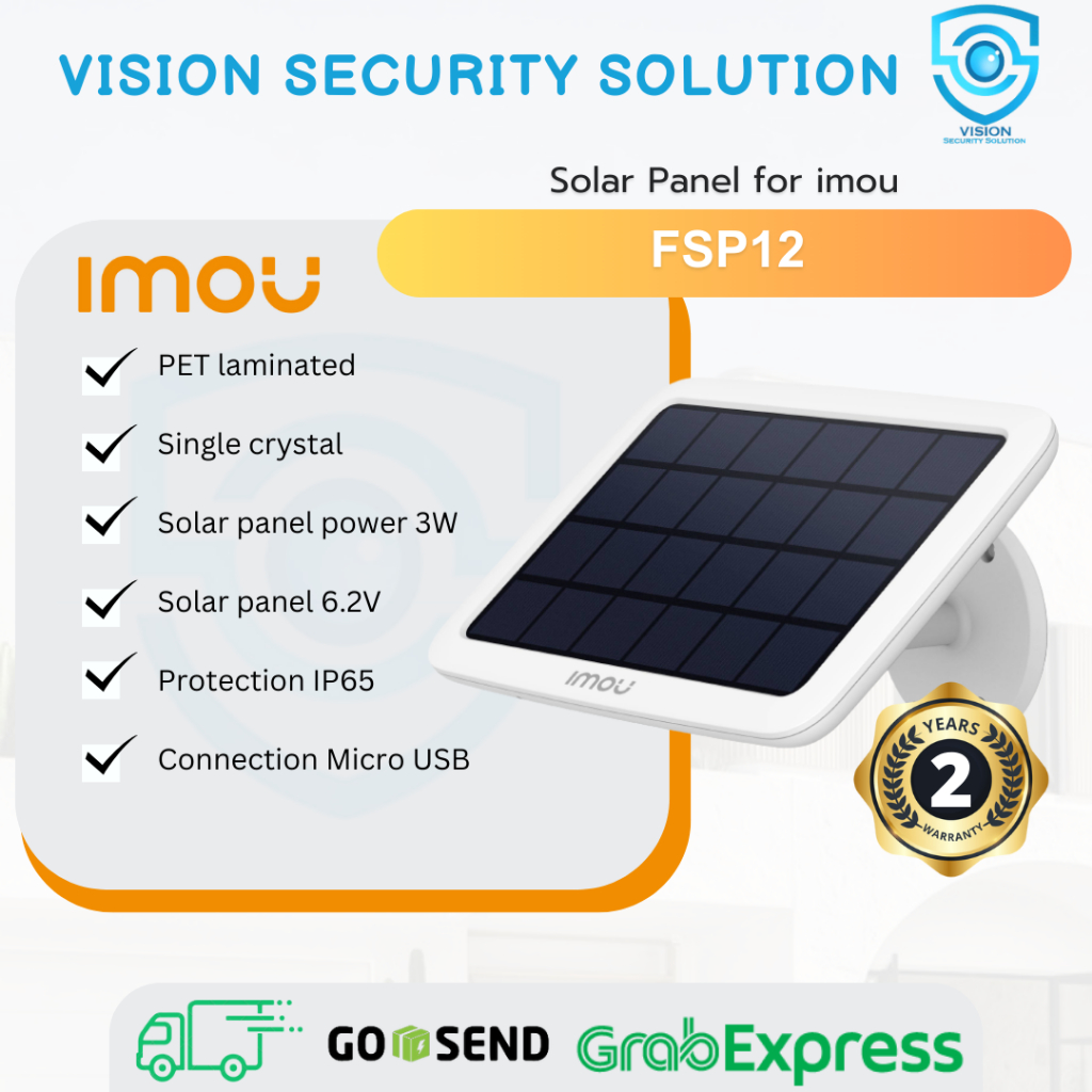 Jual Imou Solar Panel FSP12 Charging for Cell 2 / Cell Go Only Solar ...