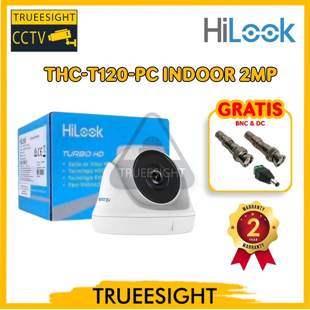 Jual [ BONUS BNC & DC ] CCTV HILOOK 2MP INDOOR THC T120 PC | Shopee ...