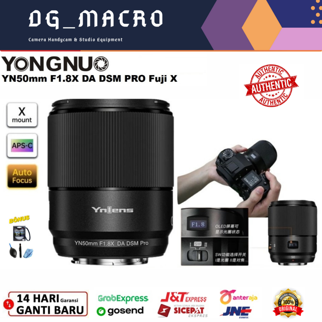 Jual Yongnuo YN 50mm F1.8X DA DSM PRO - Yongnuo 50mm F/1.8 For Fuji X Mount | Shopee Indonesia