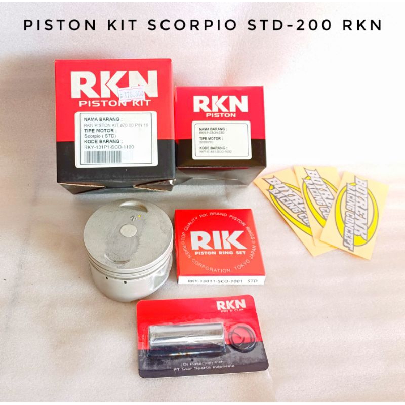 Jual PISTON KIT SEHER SET SCORPIO STD-100 RKN RIK RIKEN-BOYRENK ...
