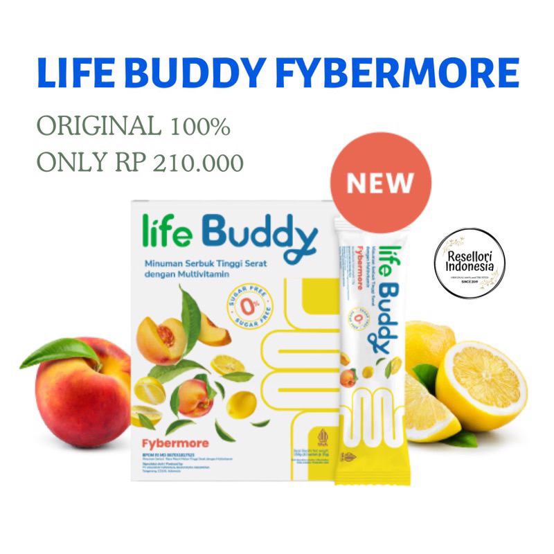 Jual Life Buddy Fybermore Fiber Drink Anti Melilit 1 Box Isi 10 Sachet ...