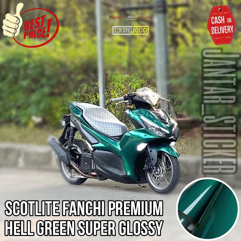 Jual Sticker Scotlite Hell Green Super Glossy Fanchi Premium Stiker ...